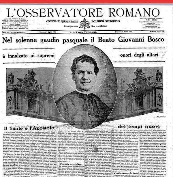 April 1, 2025: 91st Anniversary of the Canonization of Don Bosco ...